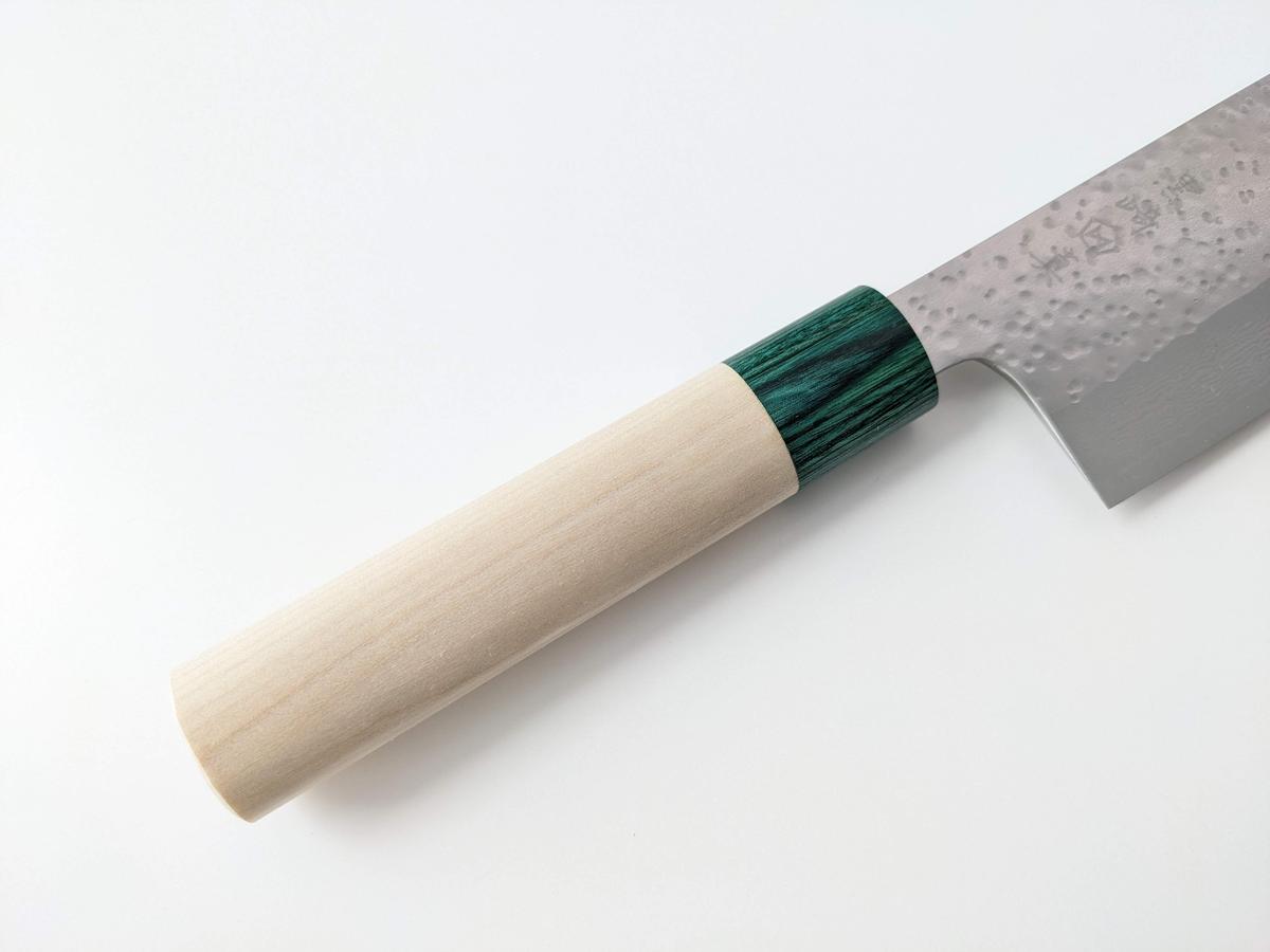 K0008 | VG10積層 | 菜切 | 朴木丸柄 (緑) | タケフナイフビレッジ公式ショップ