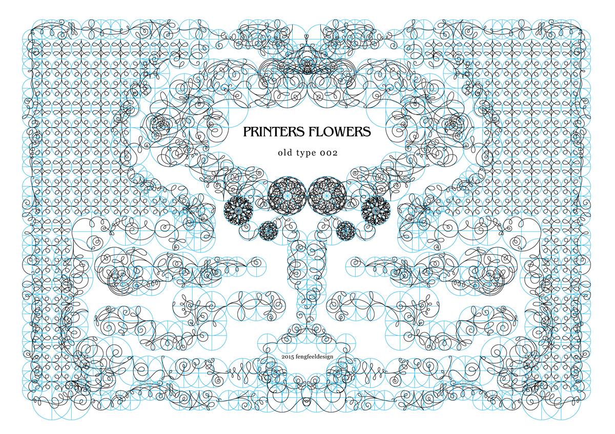 PRINTERS FLOWERS OLD TYPE 002 | Lighthouse Type...