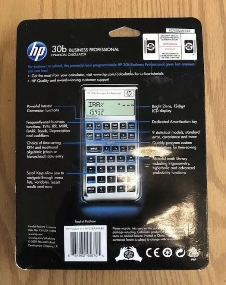 【新品】HP 30b Business Professional Financial Calc...