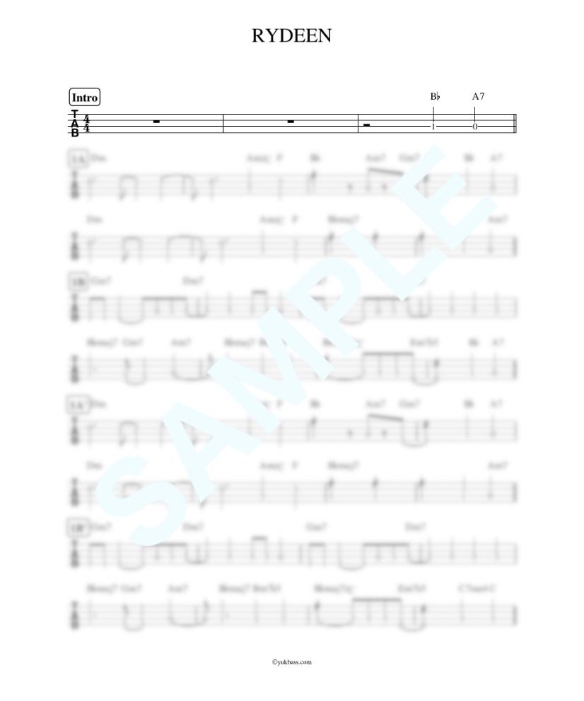 RYDEEN / YELLOW MAGIC ORCHESTRA 【ベース・タブ譜】 | Bas...