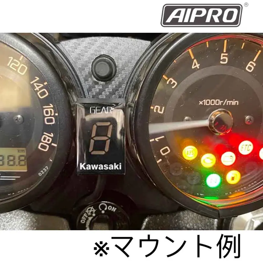 【即納】アイプロ製★シフトインジケーター APK6 緑 W800 CAFE STREET