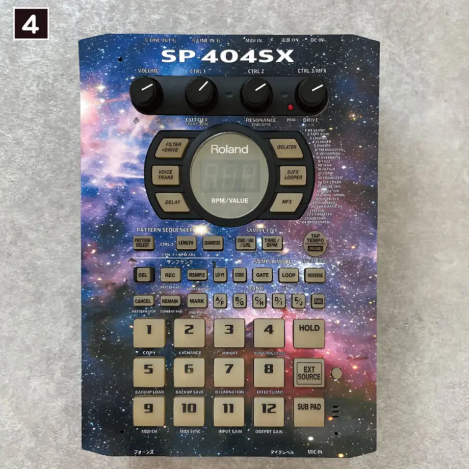 SP-404SX custom skin [patterned] - waterproofin...
